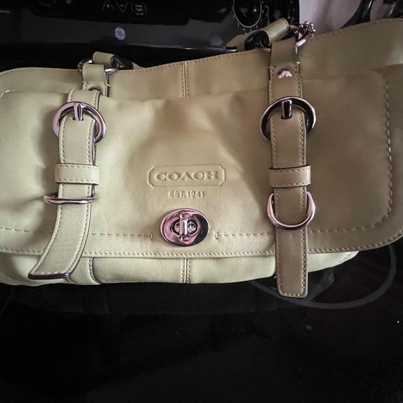 Coach | Bags | Coach No K928 F4017 Shoulder Bag Lime Green Gently Used No Tags | Poshmark